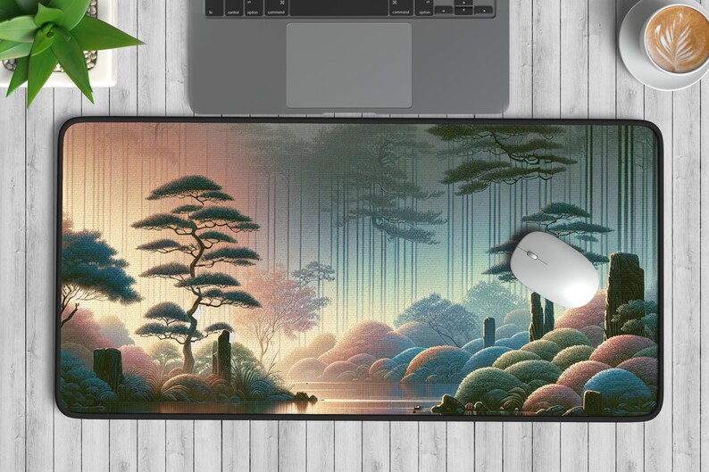 Japandi Desk Decor, Japanese Office Accessory, Japan Desk Pad Mousepad ...