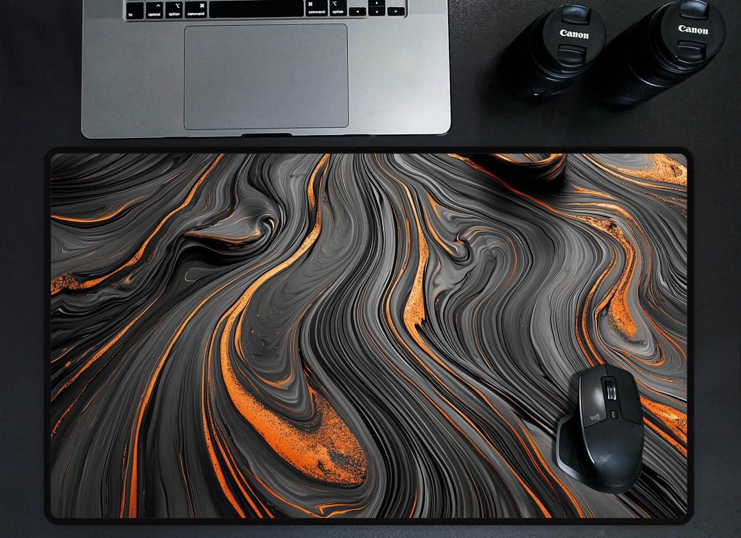 Abstract Lava Desk Mat | Modern Office Decor | XL Mouse Matt ...