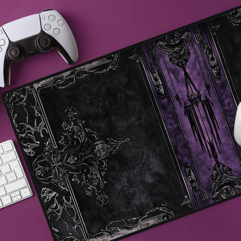 Purple Swirl Desk Mat - Etsy