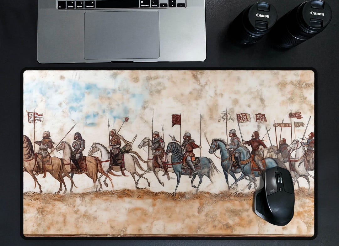 Medieval Knights Desk Mat | Medeival Fantasy Mousepad | Medieval Art ...