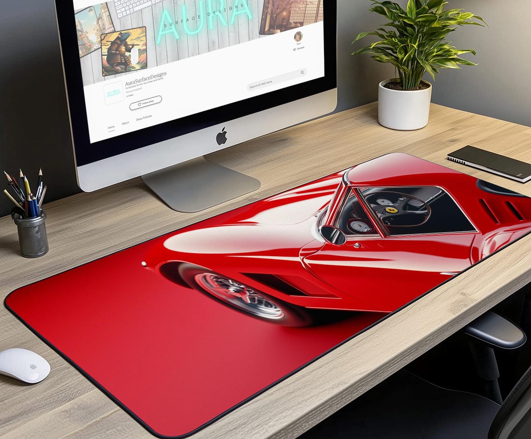 Vintage Ferrari 250 GTO Interior Desk Mat | XL Mouse Pad for Home ...