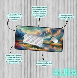 Serene Rat Silhouette Japanese Art Desk Mat Samurai Rat Mouse Pad XL ...