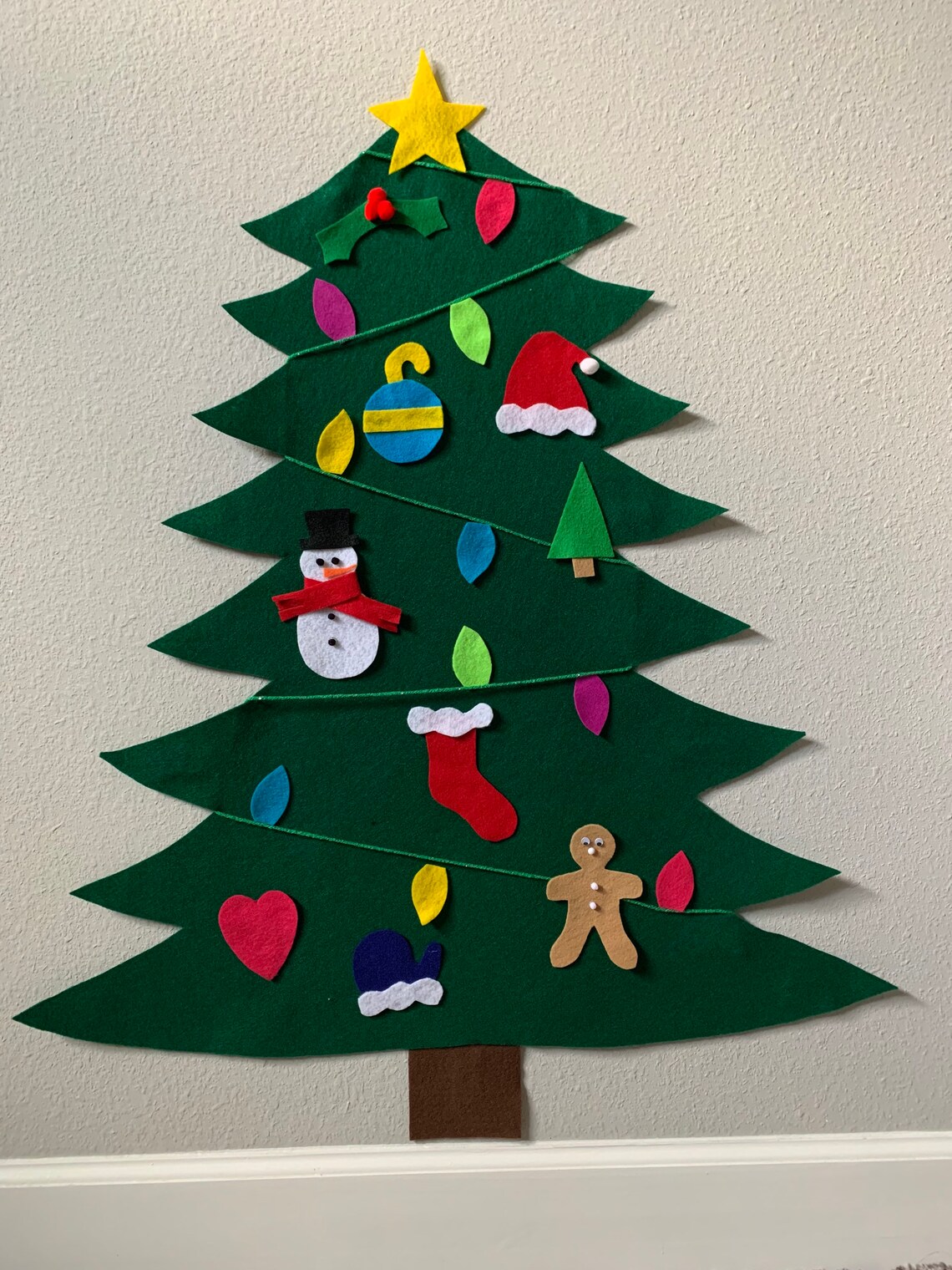 Felt Christmas Tree and Fireplace - Etsy