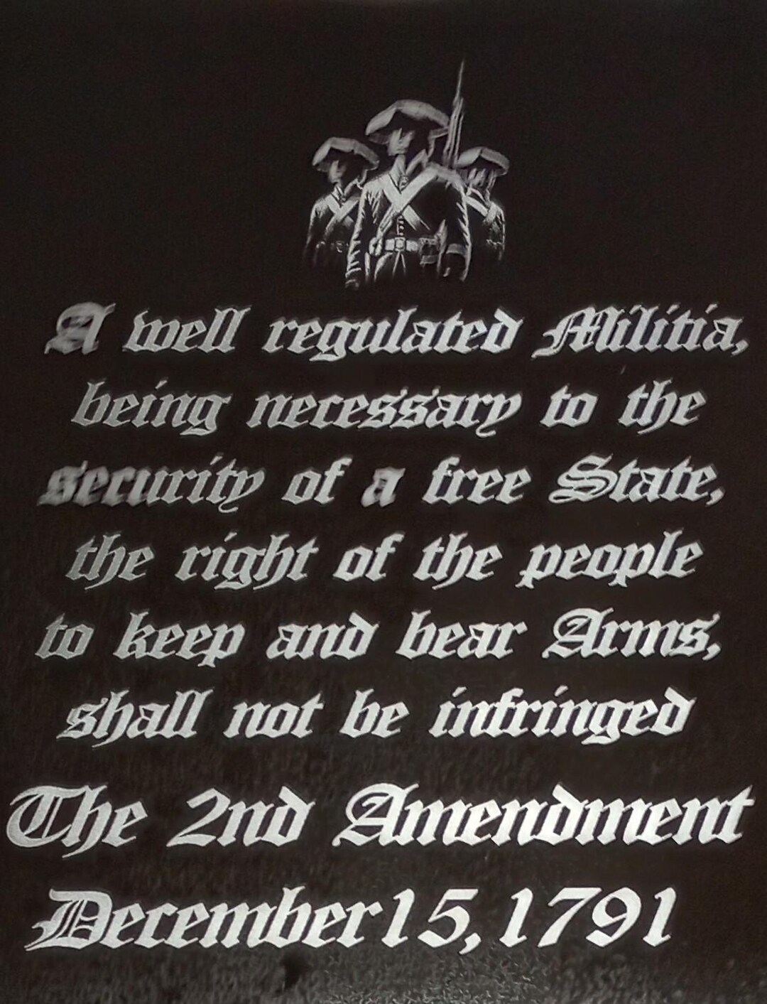2nd Amendment Laser Etched Art Black / Metallic. 8.5x11 - Etsy