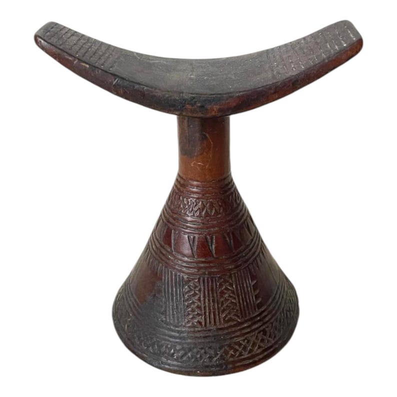 Antique Ethiopian Tribal Wooden Headrest, Handmade African Art Decor ...
