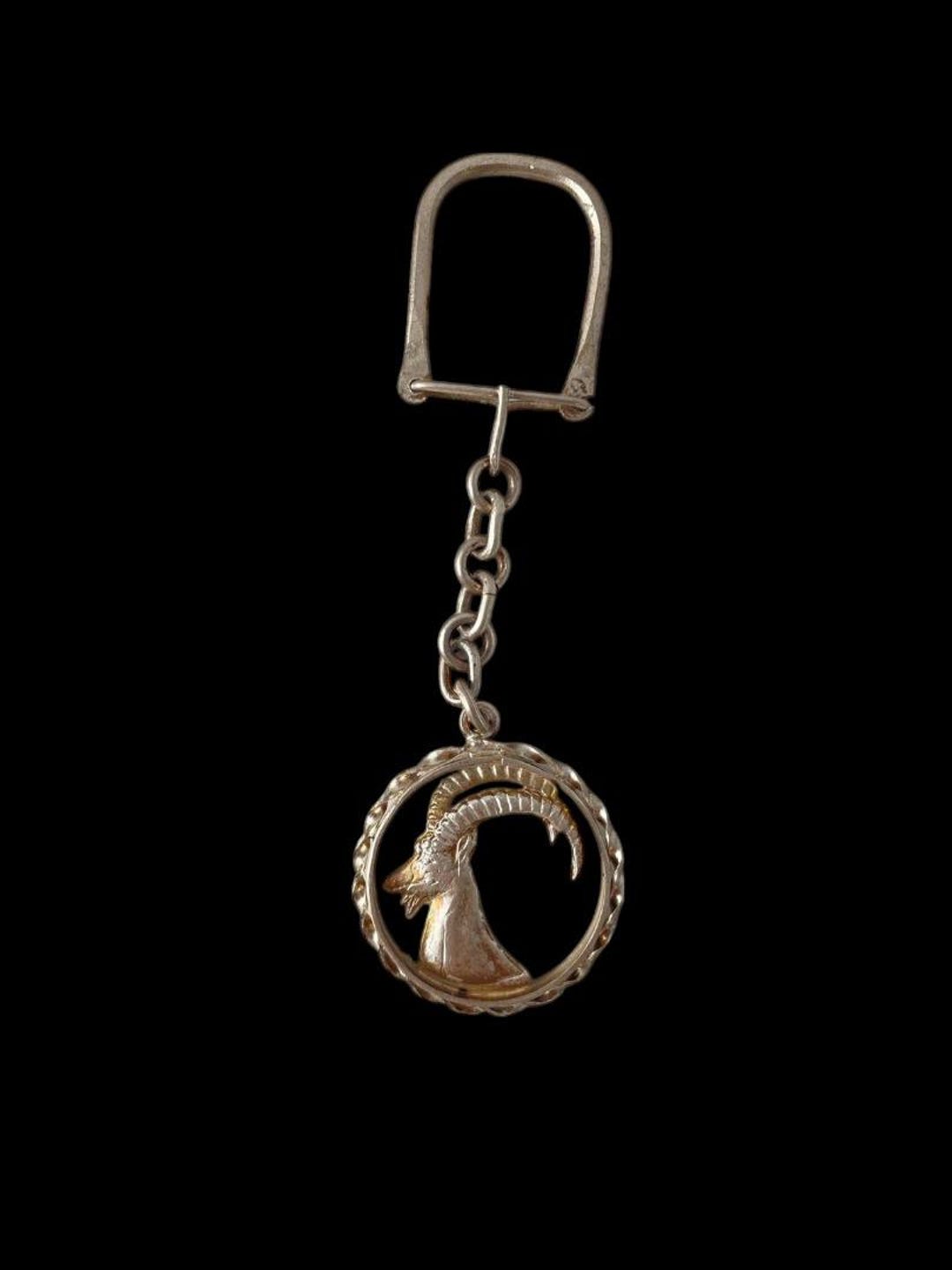 Vintage Ethiopian Walia Ibex Keychain - African Wildlife Souvenir ...