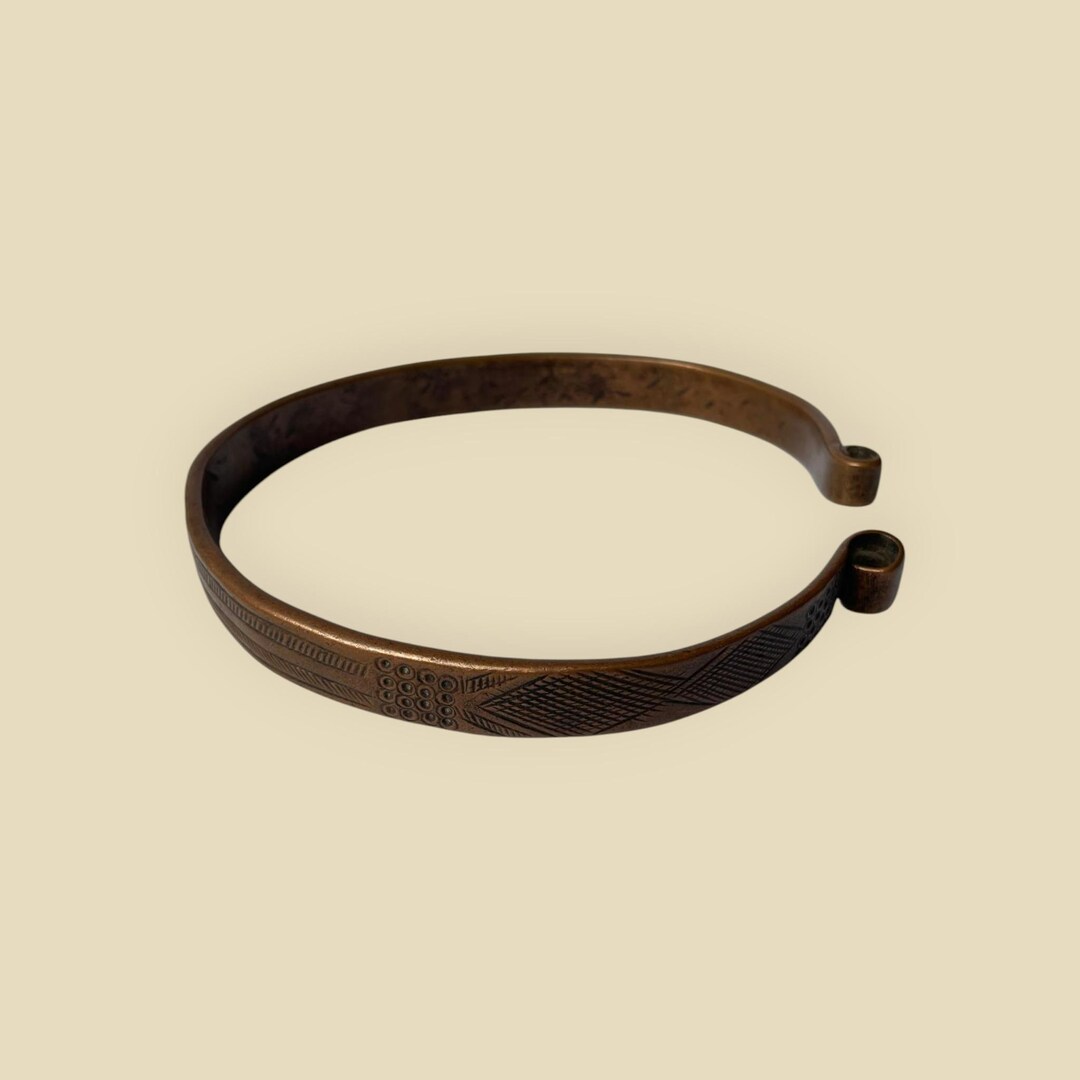 Old Handmade Ethiopian Mursi Tribe Metal Neck Ring With Engravings ...