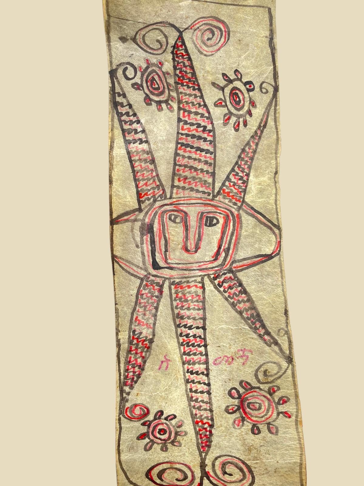 Old Handmade Ethiopian Orthodox Christian Goat Skin Prayer Scroll ...