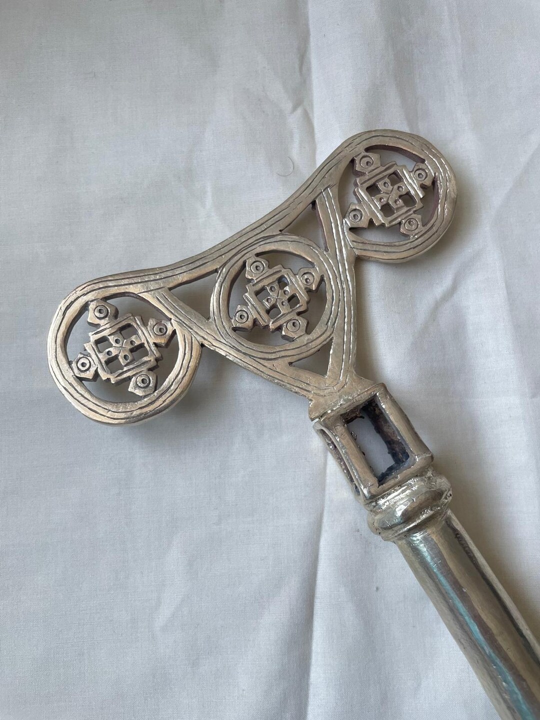Handmade Vintage Ethiopian Orthodox Church Prayer Staff Top - Coptic ...