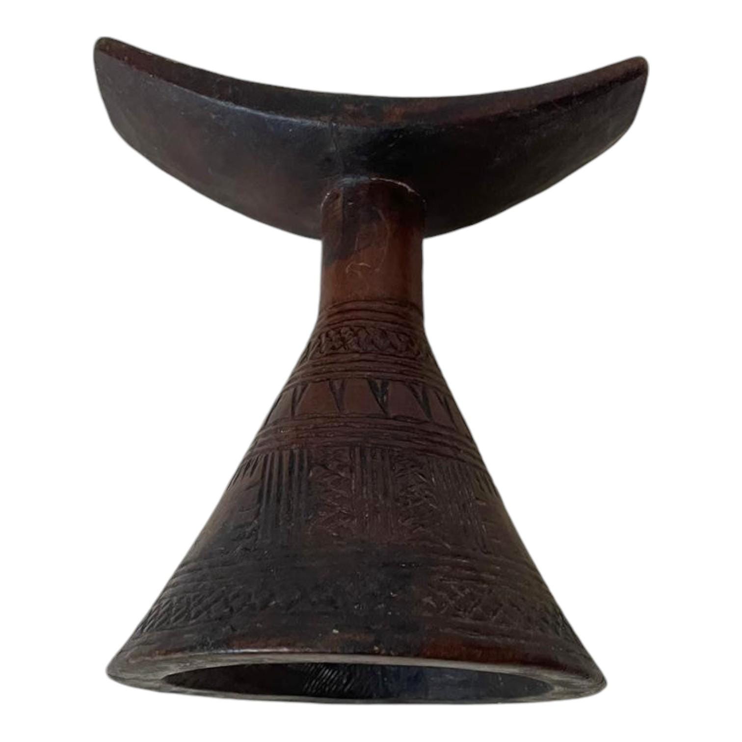 Antique Ethiopian Tribal Wooden Headrest, Handmade African Art Decor ...