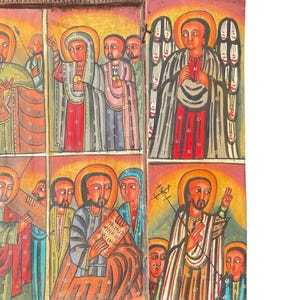 Vintage Ethiopian Orthodox Christian Handcrafted Wooden Triptych ...