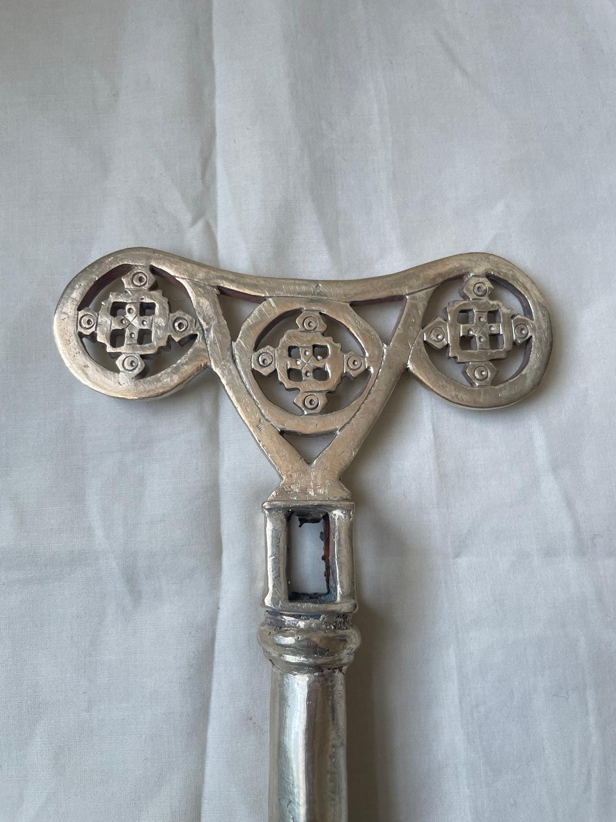 Handmade Vintage Ethiopian Orthodox Church Prayer Staff Top Coptic ...