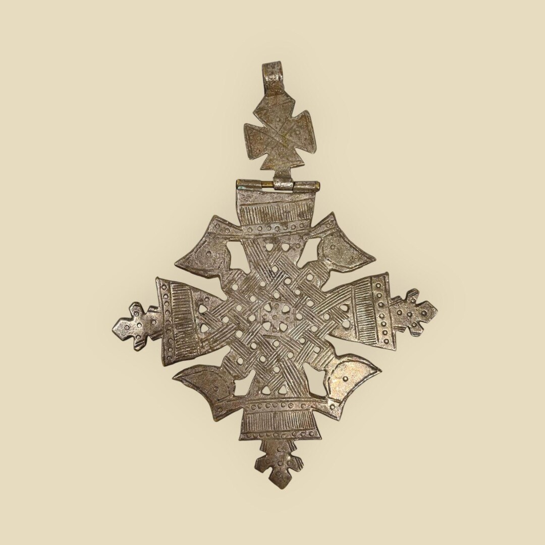 Large Handmade Ethiopian Orthodox Cross Pendant - Spiritual Statement ...