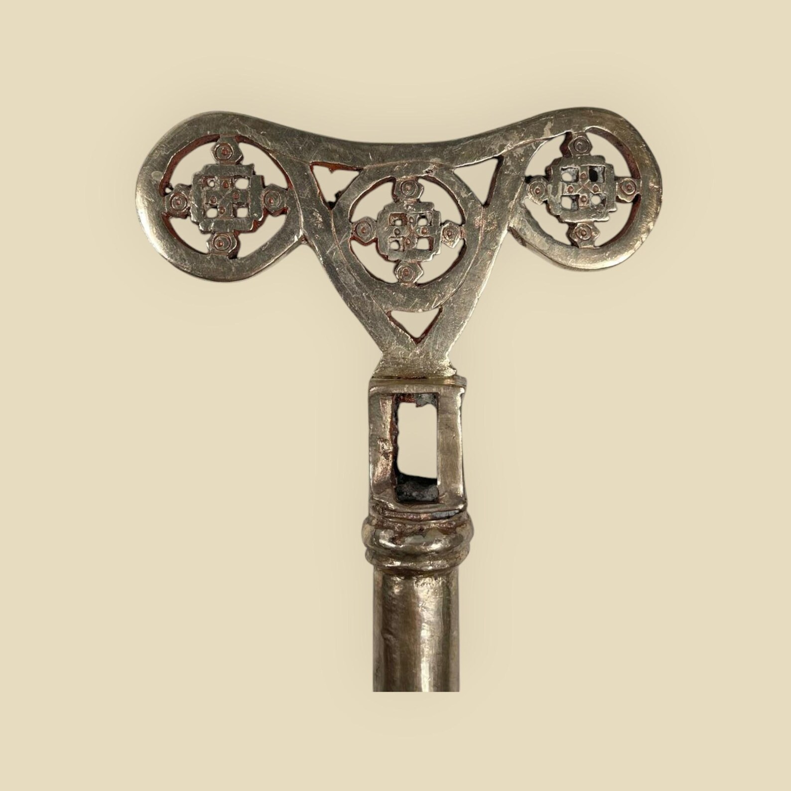 Antique Ethiopian Orthodox Priest Staff Head Intricately Designed Cross ...