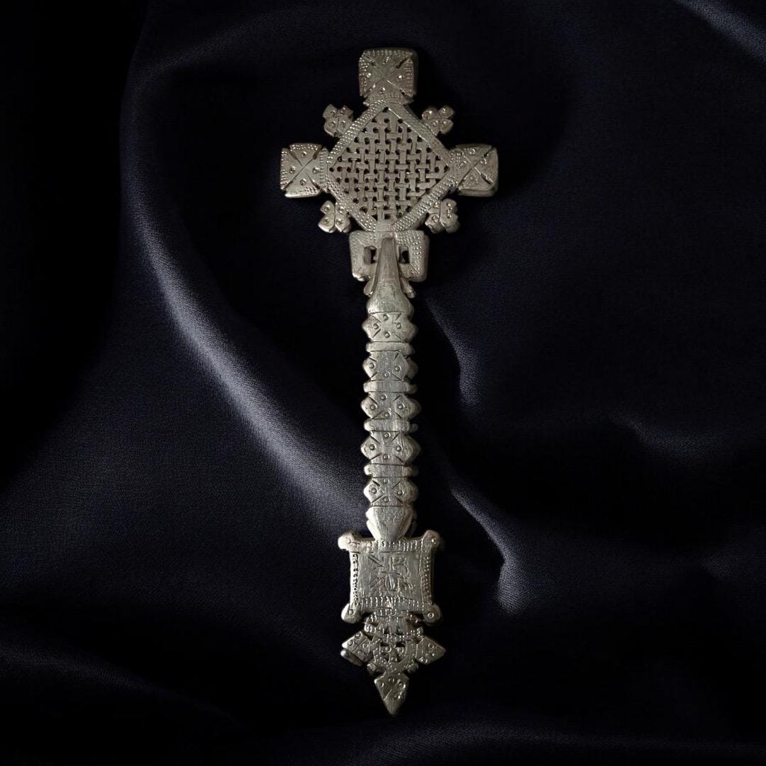 Vintage Ethiopian Orthodox Coptic Hand Cross From Gondar – Handmade ...