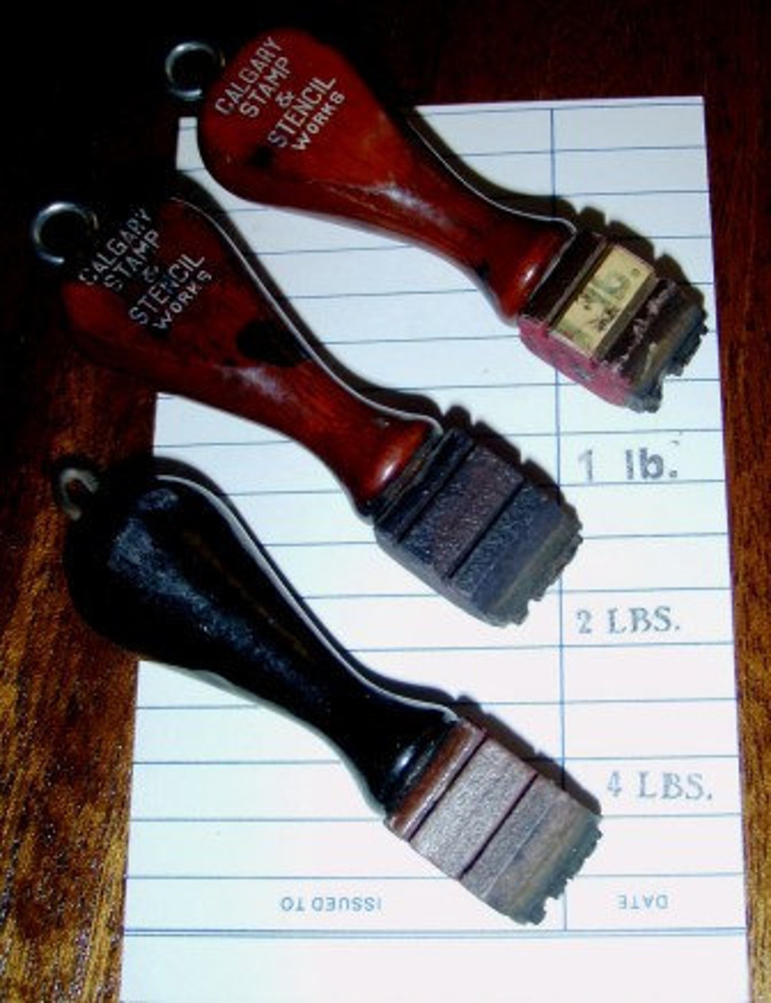 Vintage Office Funk ... Vintage WOOD 3 STAMPS 1 Lb 2 Lbs 4 Lbs ... - Etsy