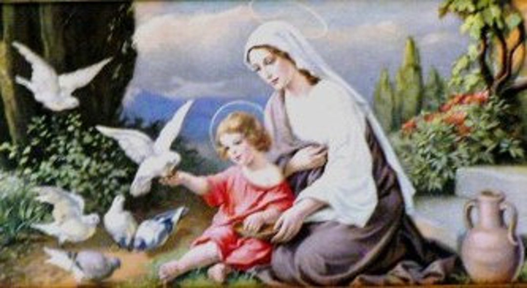 Vintage Wall Art ... Retro STUNNING ANGELIC SCENE ... - Etsy