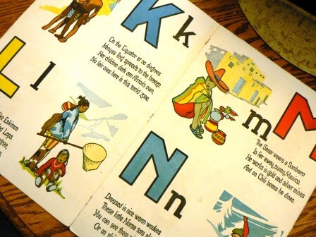 Vintage Book ... ABC Book of All NATIONS Large Colorful Collector ...