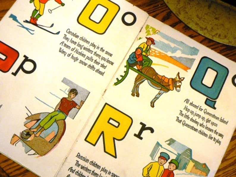 Vintage Book ... ABC Book of All NATIONS Large Colorful Collector ...