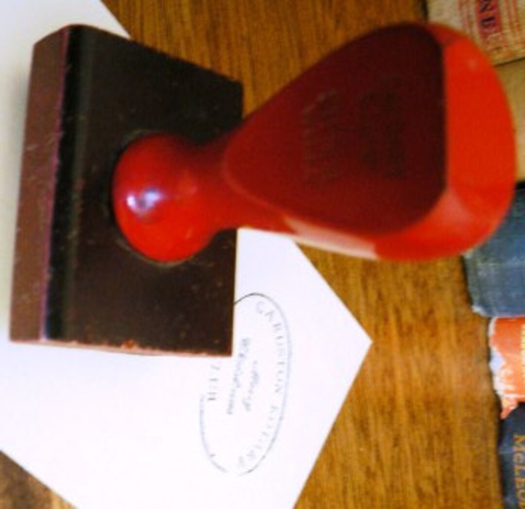 Vintage Office Funk ... Vintage Wood STAMP Cardston ROTARY CLUB ... - Etsy