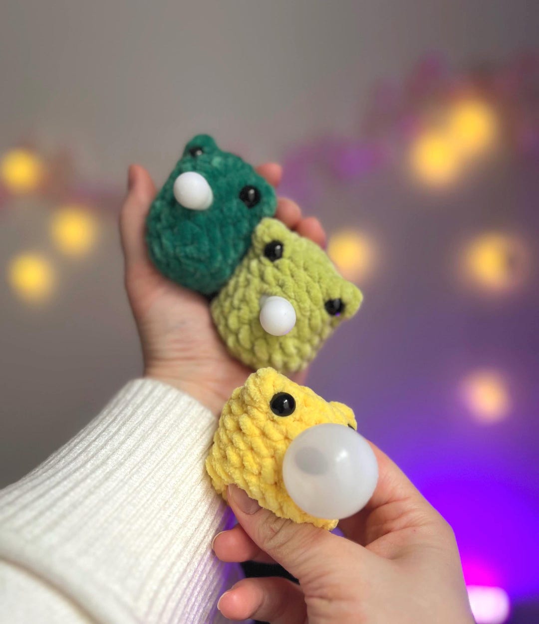 Frog Blob Amigurumi | Crochet Plush Frog Toy | Handmade Stress Relief ...