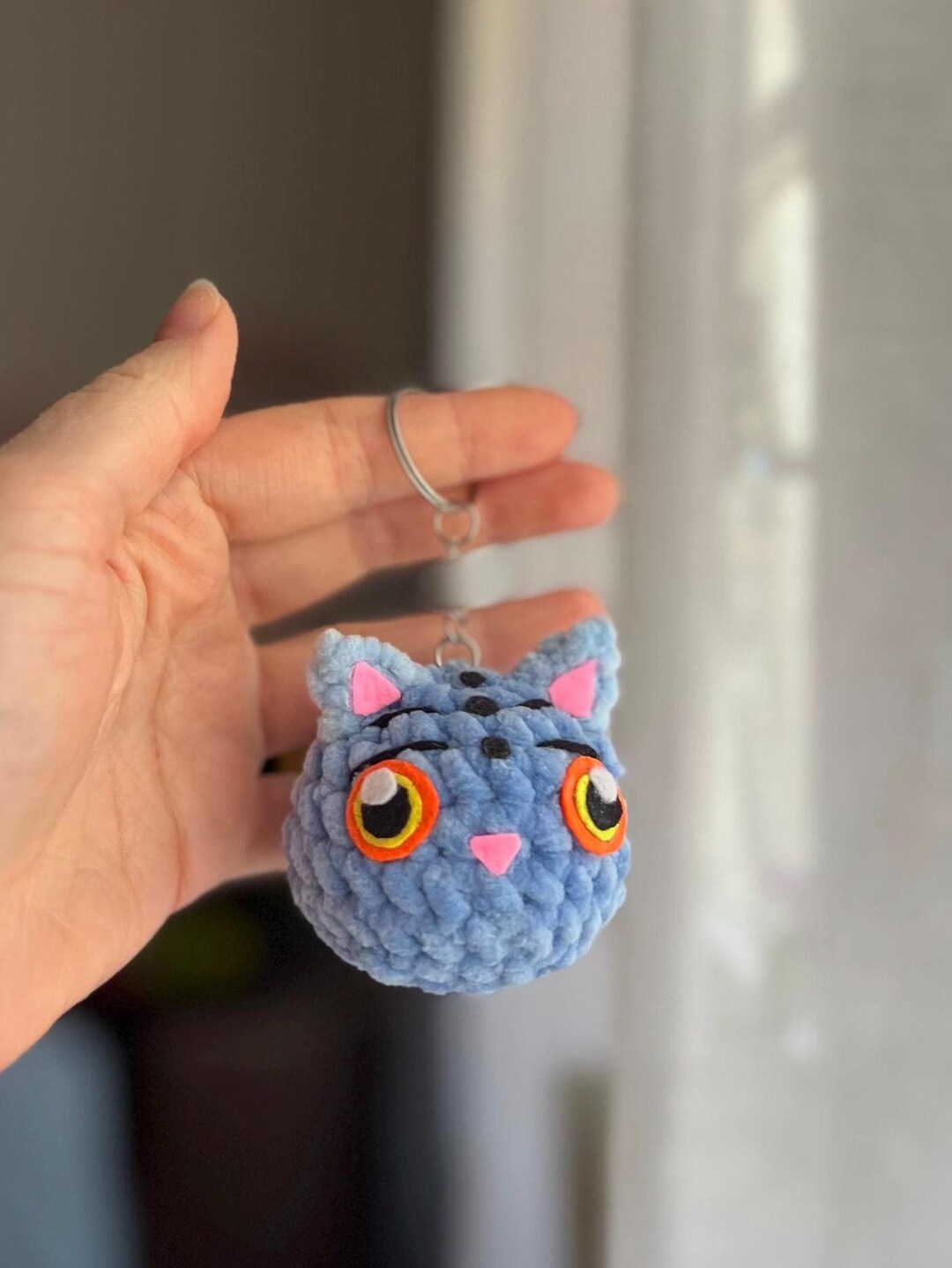 Blue Tiger Amigurumi Keychain – Cute Plush Tiger Charm – K-pop Lover ...