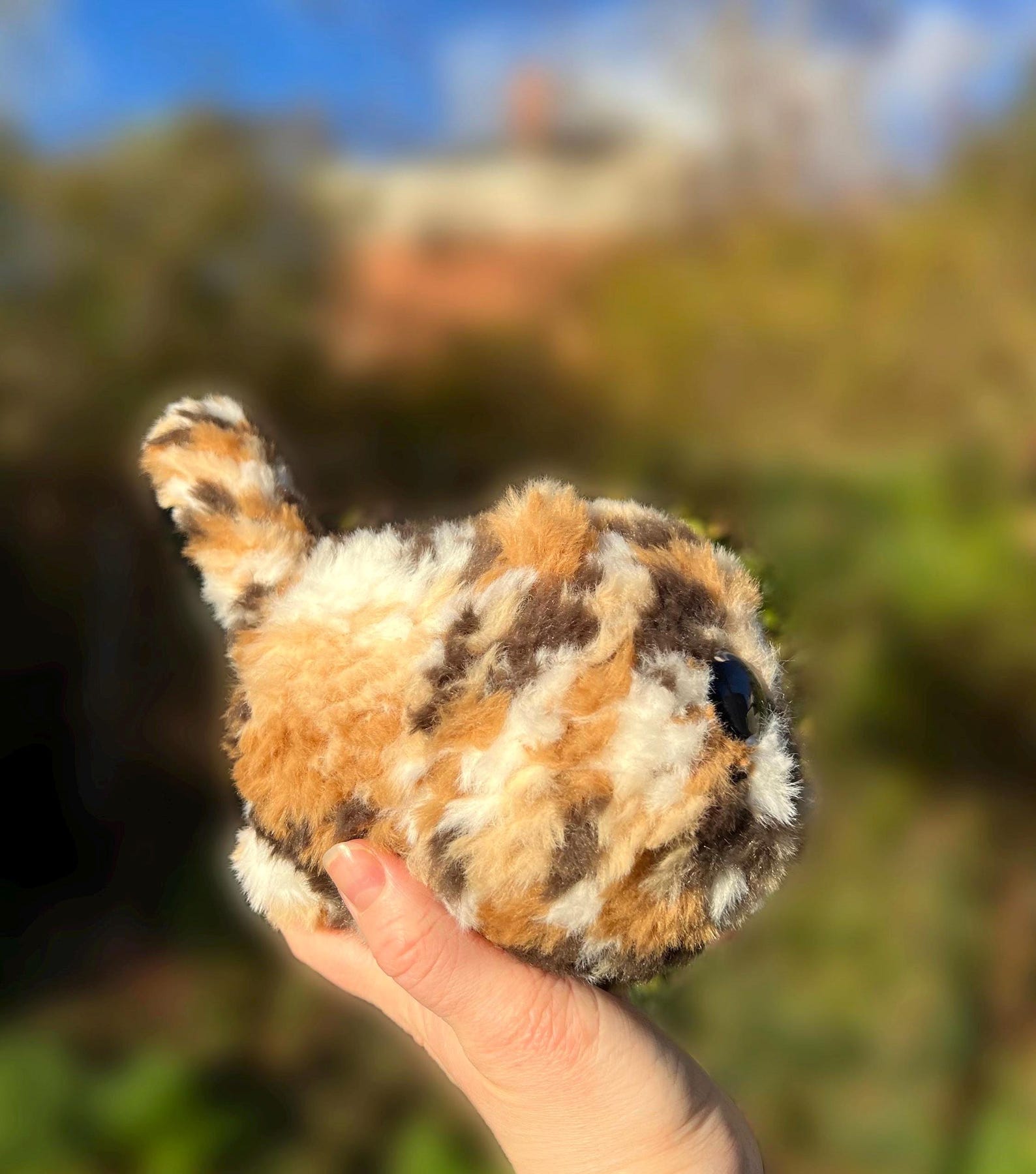 Fluffy Calico Cat Crochet Plush - Amigurumi Loaf Cat - Handmade Stuffed ...