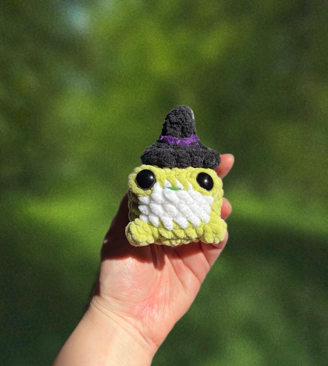 Frog Wizard Plushie Crochet Amigurumi Frog , Handmade Gift for Frog ...