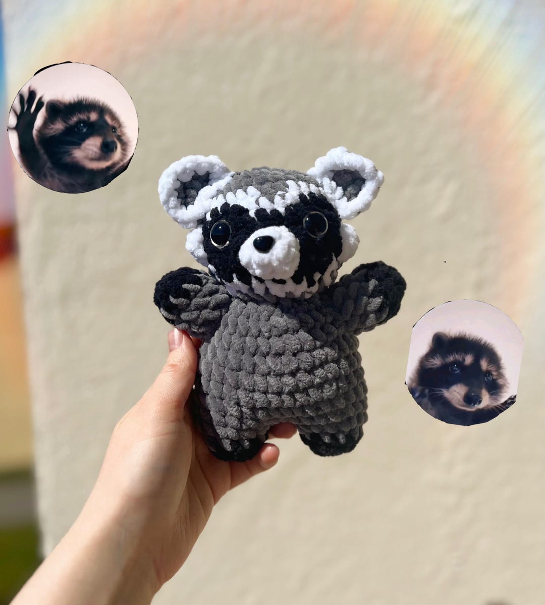 Pedro Racoon Amigurumi Crochet Trend Handmade Dancing Raccon Pedro ...