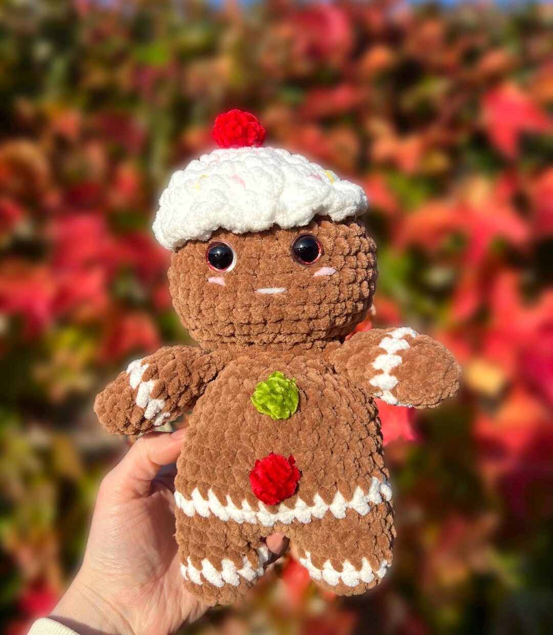 Gingerbread Man Amigurumi | Crochet Plush Gingerbread | Handmade Soft ...