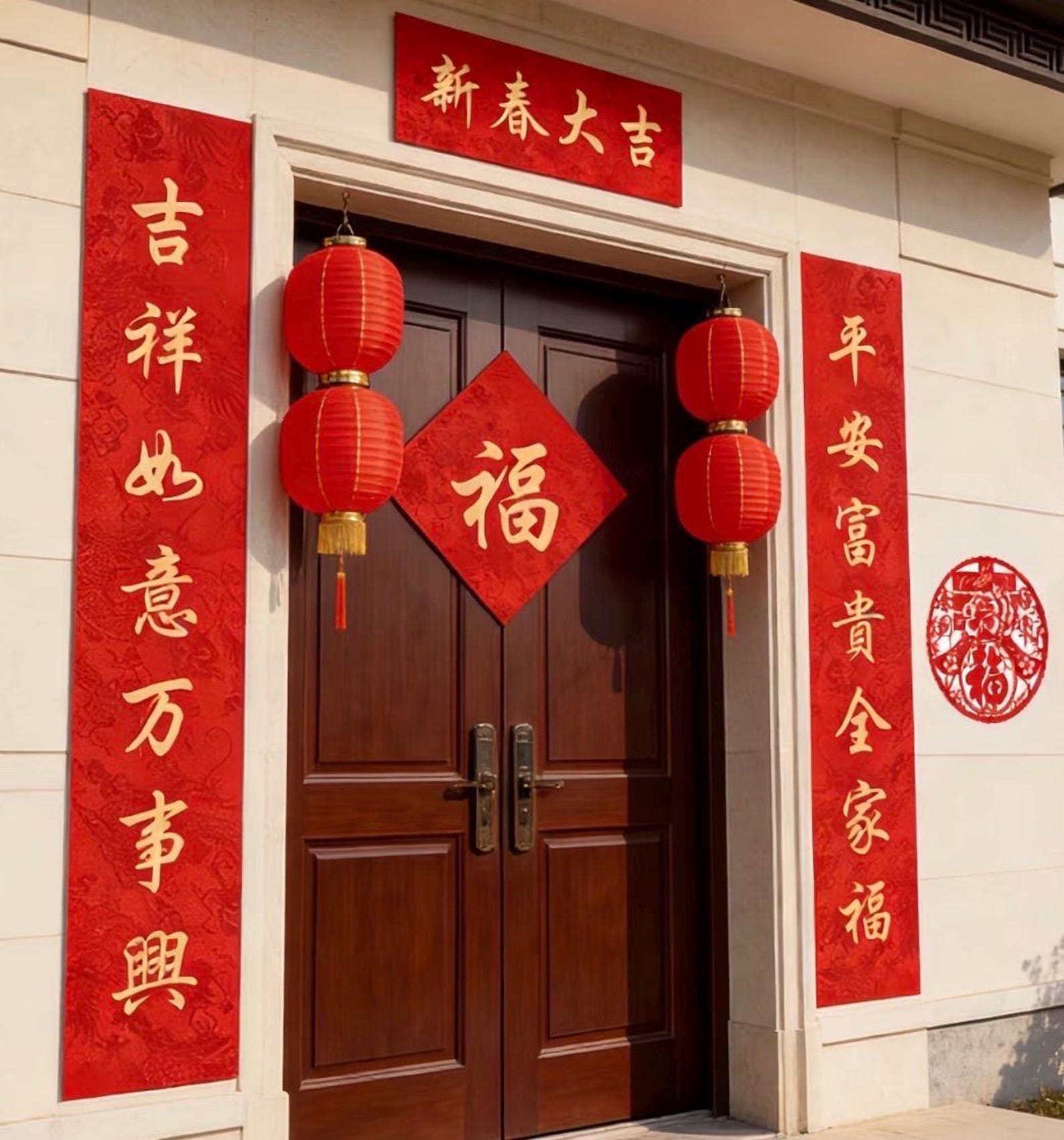 Traditional Chinese New Year Home Decor Original Chinese Calligraphy ...