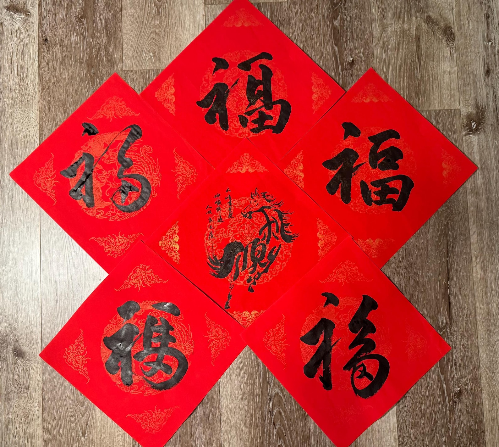 Traditional Chinese New Year Home Decor Original Chinese Calligraphy ...