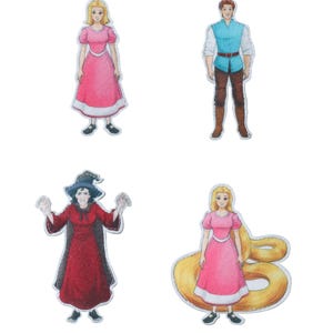 Rapunzel Fairy Tale Bundle Finger Puppets Set, Classic Children's Story ...