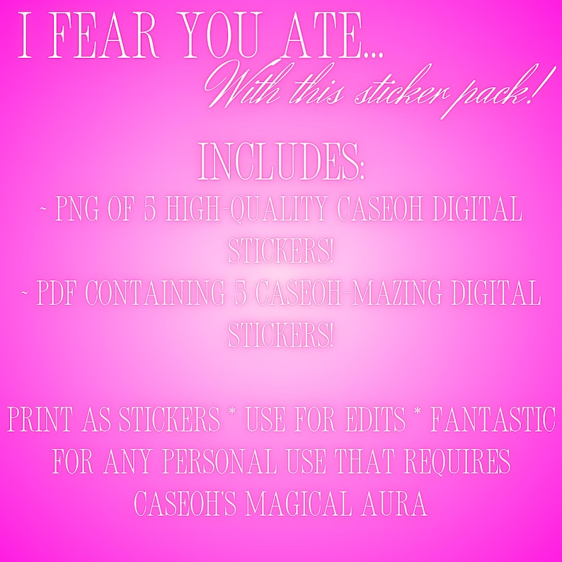 Caseoh Digital Sticker Pack Streamer Stickers, Instant Download High ...