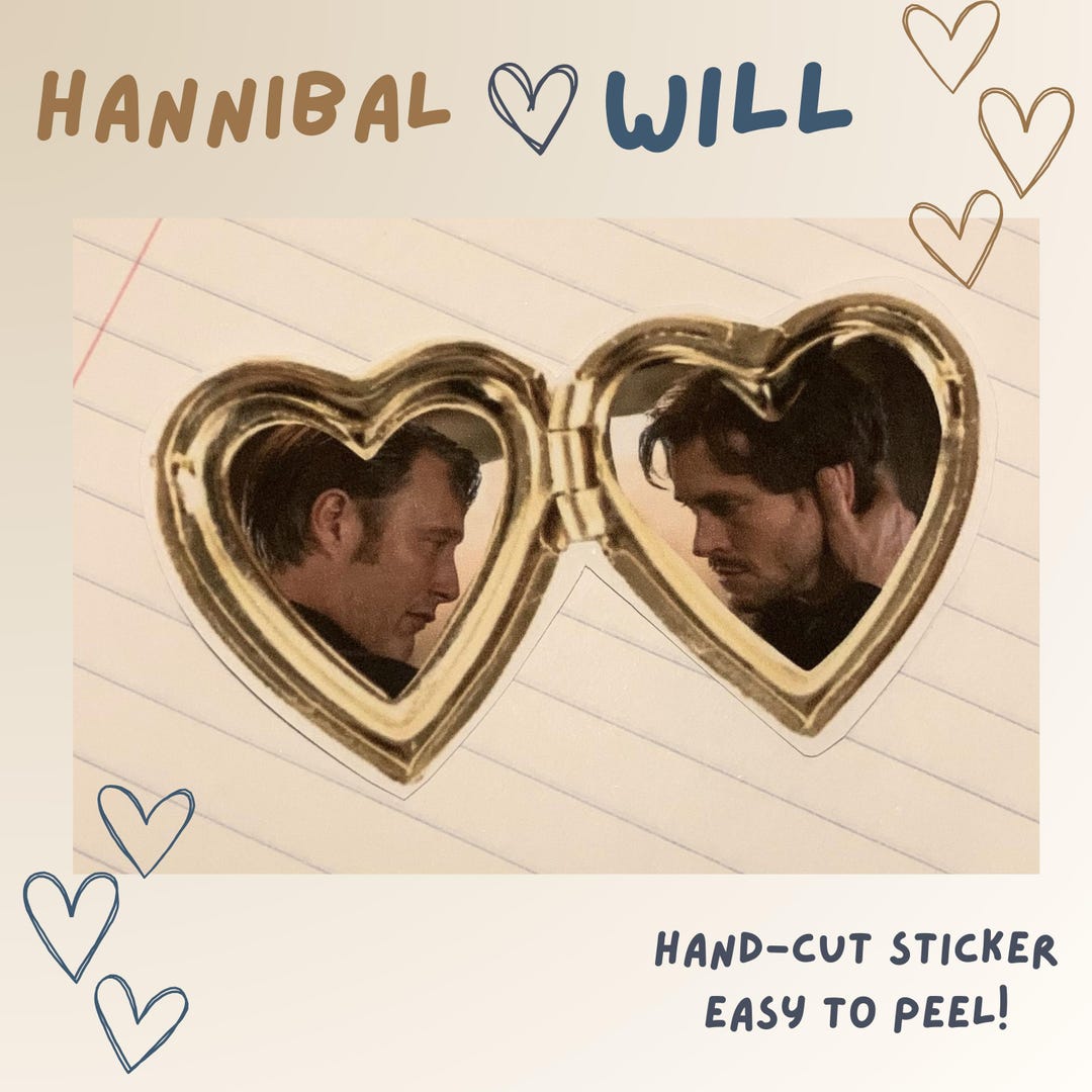 Hannigram Heart Lockets Sticker | NBC Hannibal TV Show Lecter & Will ...