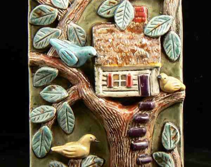 Reserved for Barb Ceramic Tile Treehouse - Etsy