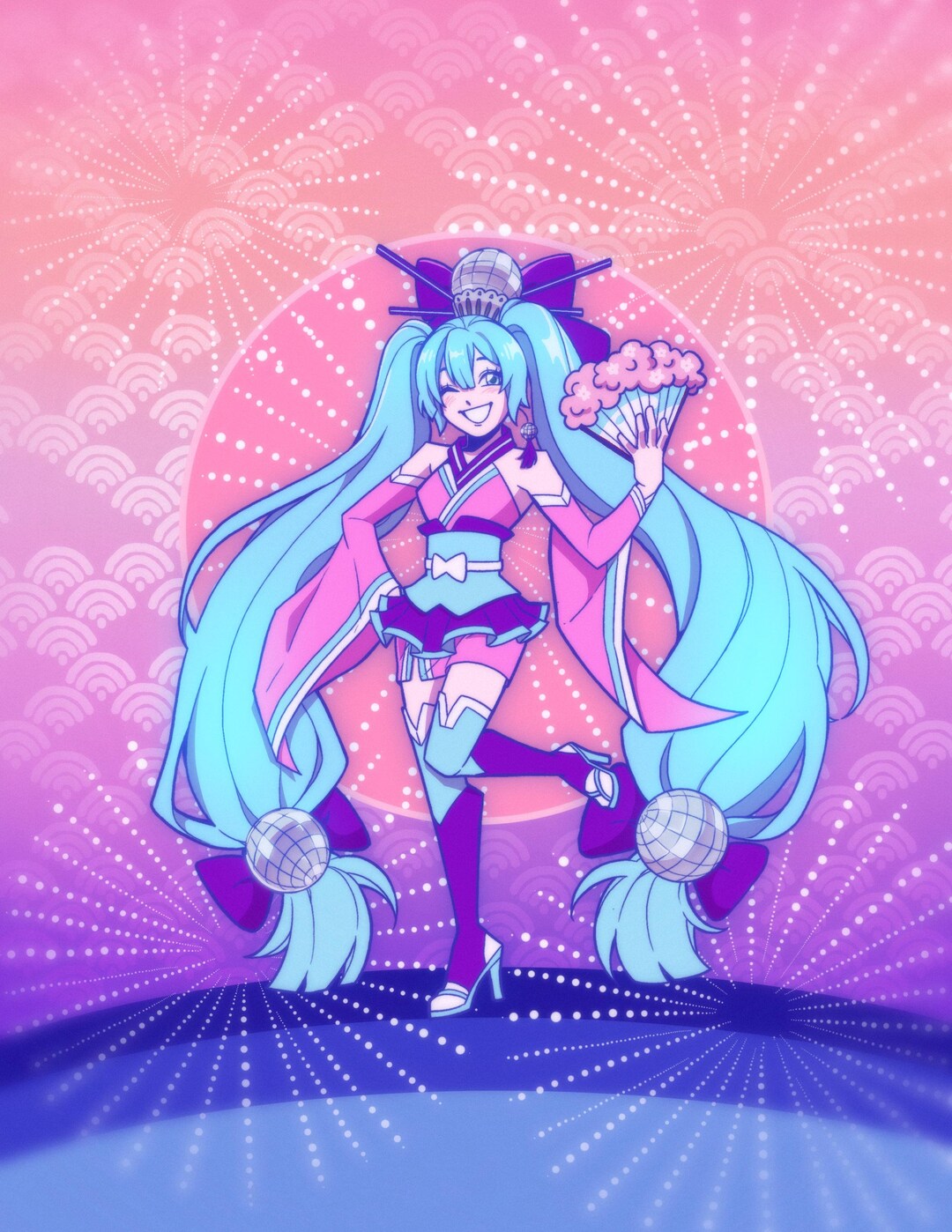 Ohedo Julia Night! | Hatsune Miku Art Print - Etsy