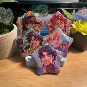 JJBA Star Buttons | Holographic Buttons | Wave 1 - Etsy