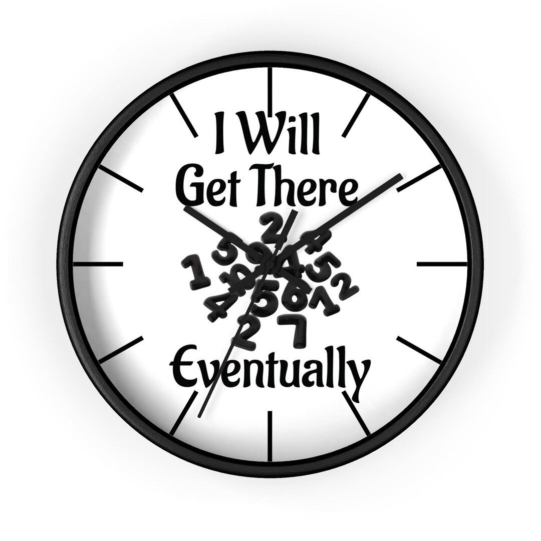 Funny Wall Clock | Jumbled Numbers, Procrastinator Gift - Etsy