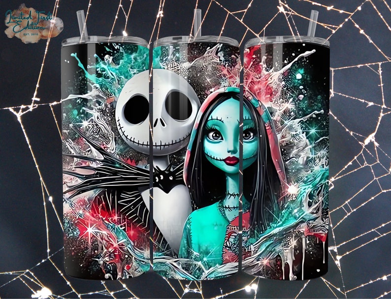 Jack Skellington and Sally Halloween Spooky Season, 20oz Skinny ...
