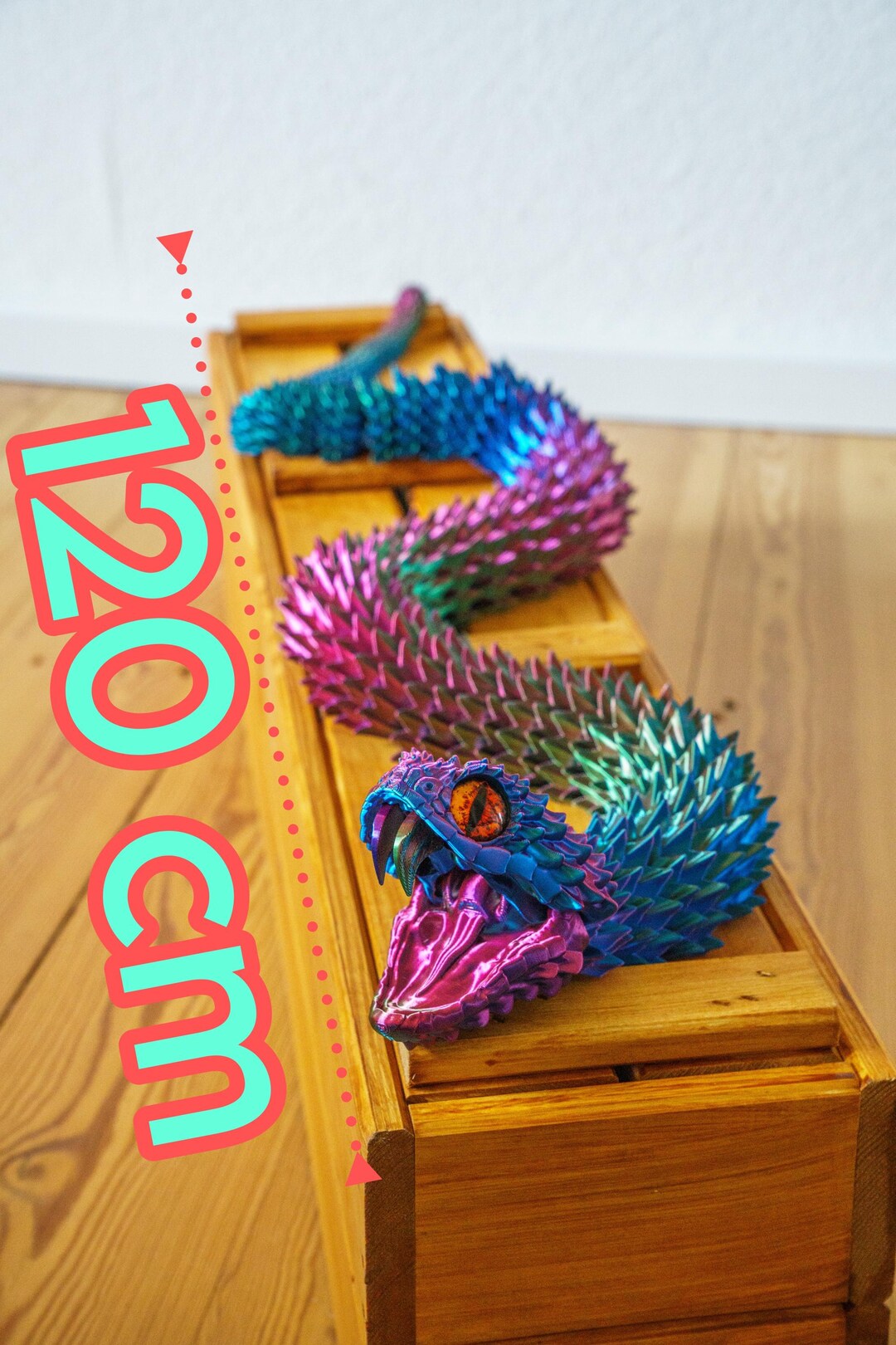 XXL Snake Viper Movable Fidget Toy Movable Snake 3D Print Fidget Toy ...