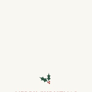 Minimalist Custom Photo Christmas Holiday Card, Custom Photo Christmas ...
