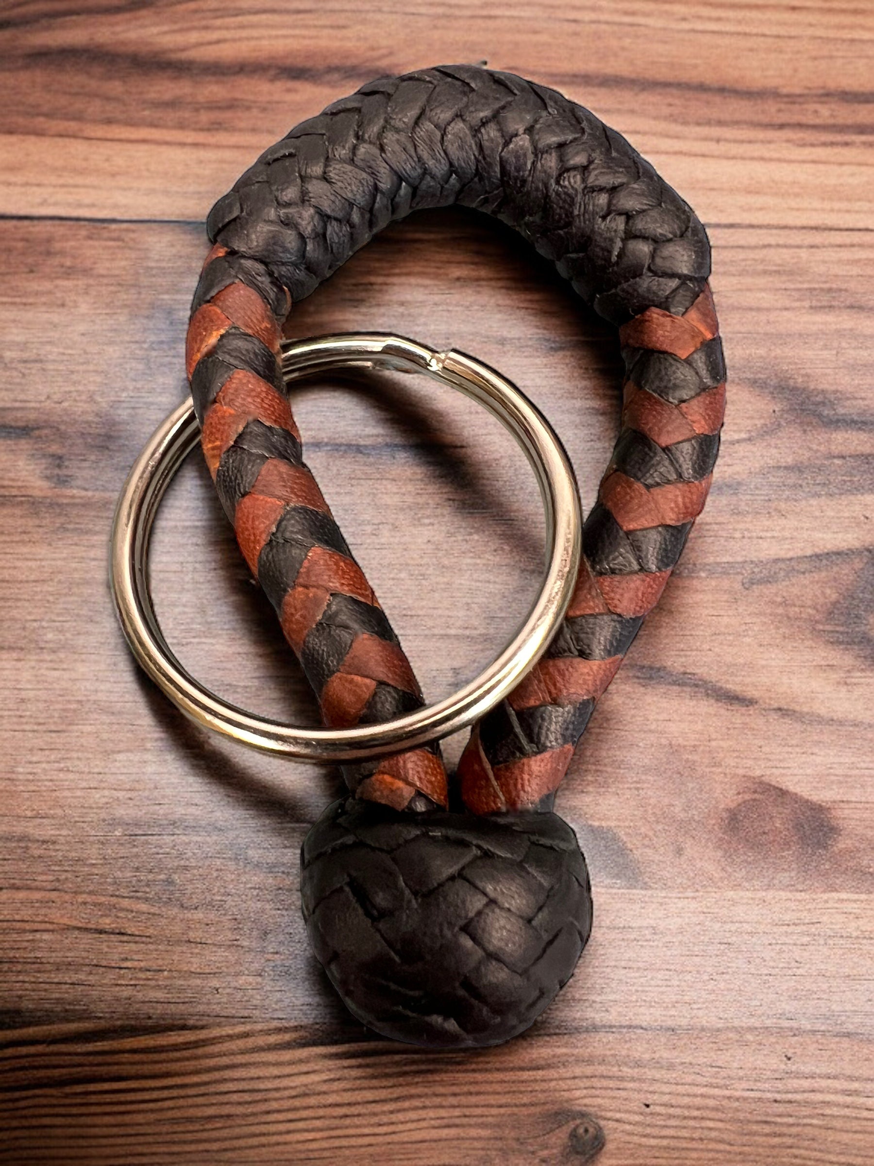 Black and Whiskey Kangaroo Leather Bosal Key Chain - Etsy