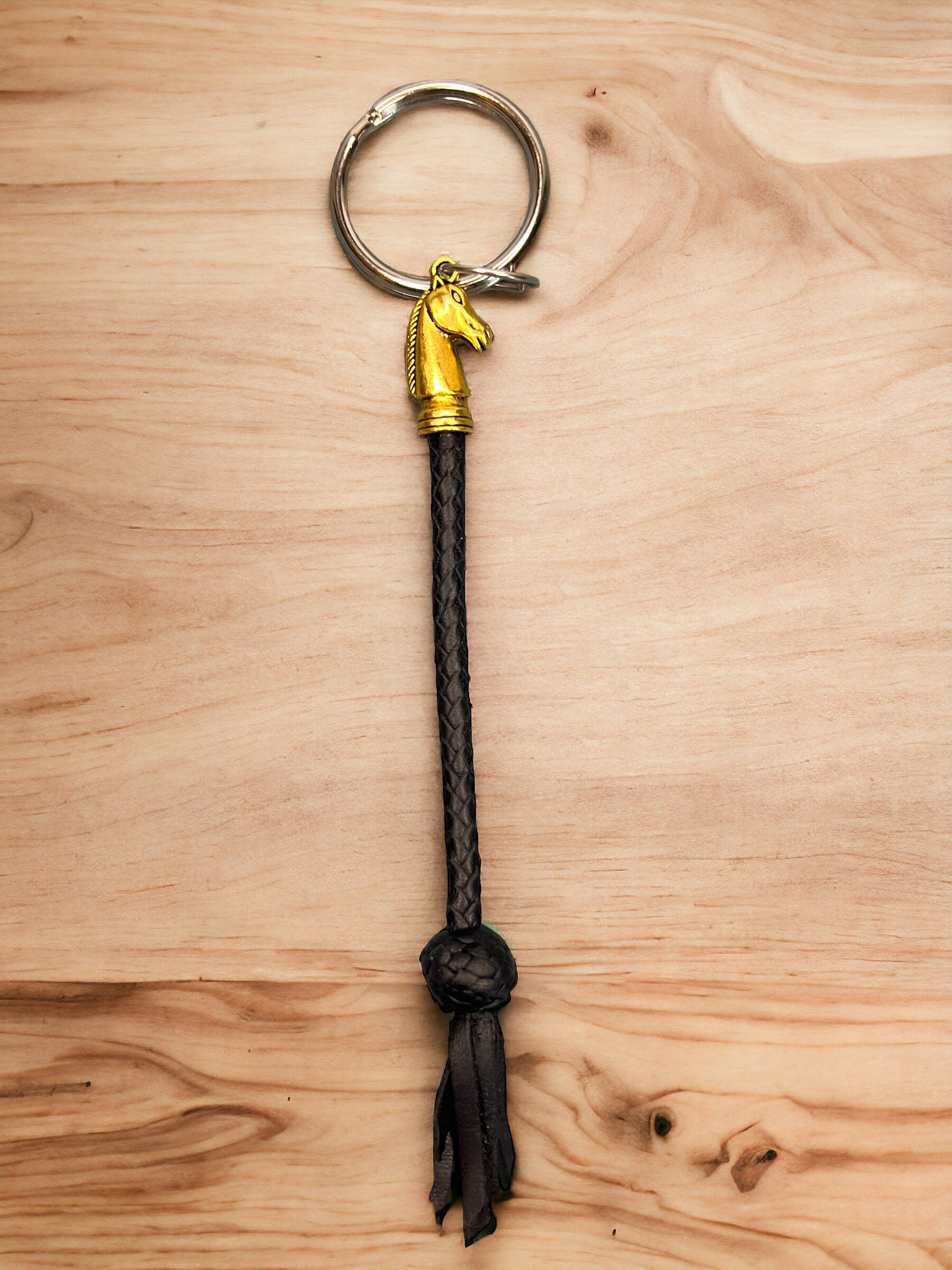 Horse Head Kangaroo Leather Knotted and Plaited Key Fob - Etsy