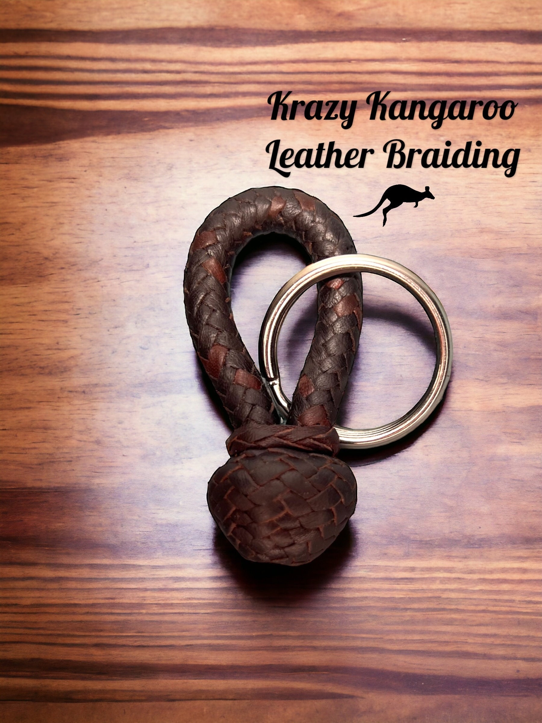 12 Plait Handmade Brandy Braided Kangaroo Key Fob - Etsy
