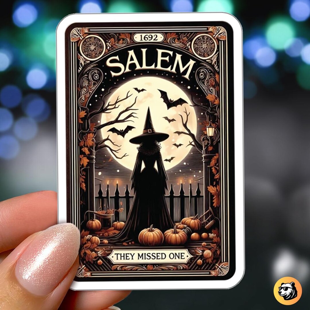 Salem Witch Tarot Sticker: Halloween Vinyl Decal - Etsy