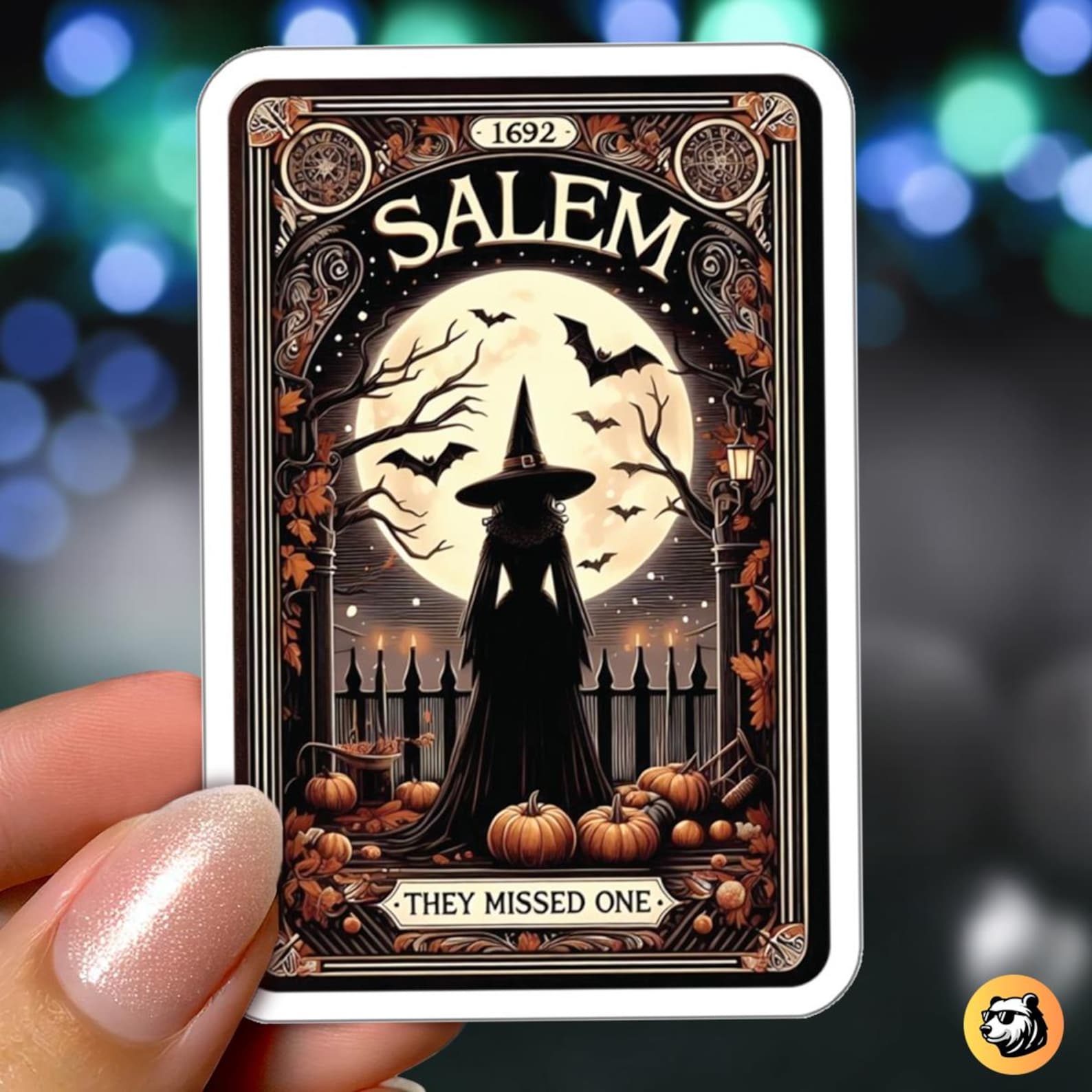 Salem Witch Tarot Sticker: Halloween Vinyl Decal - Etsy