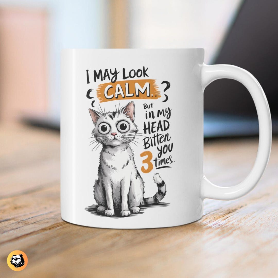 Funny Cat Mug, Cat Face Cup, Cat Meme Mug, Funny Meme Mug, Meow Gift ...