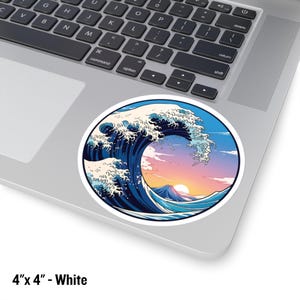 Japanese Wave Sticker, the Great Wave off Kanagawa, Japanese Art ...