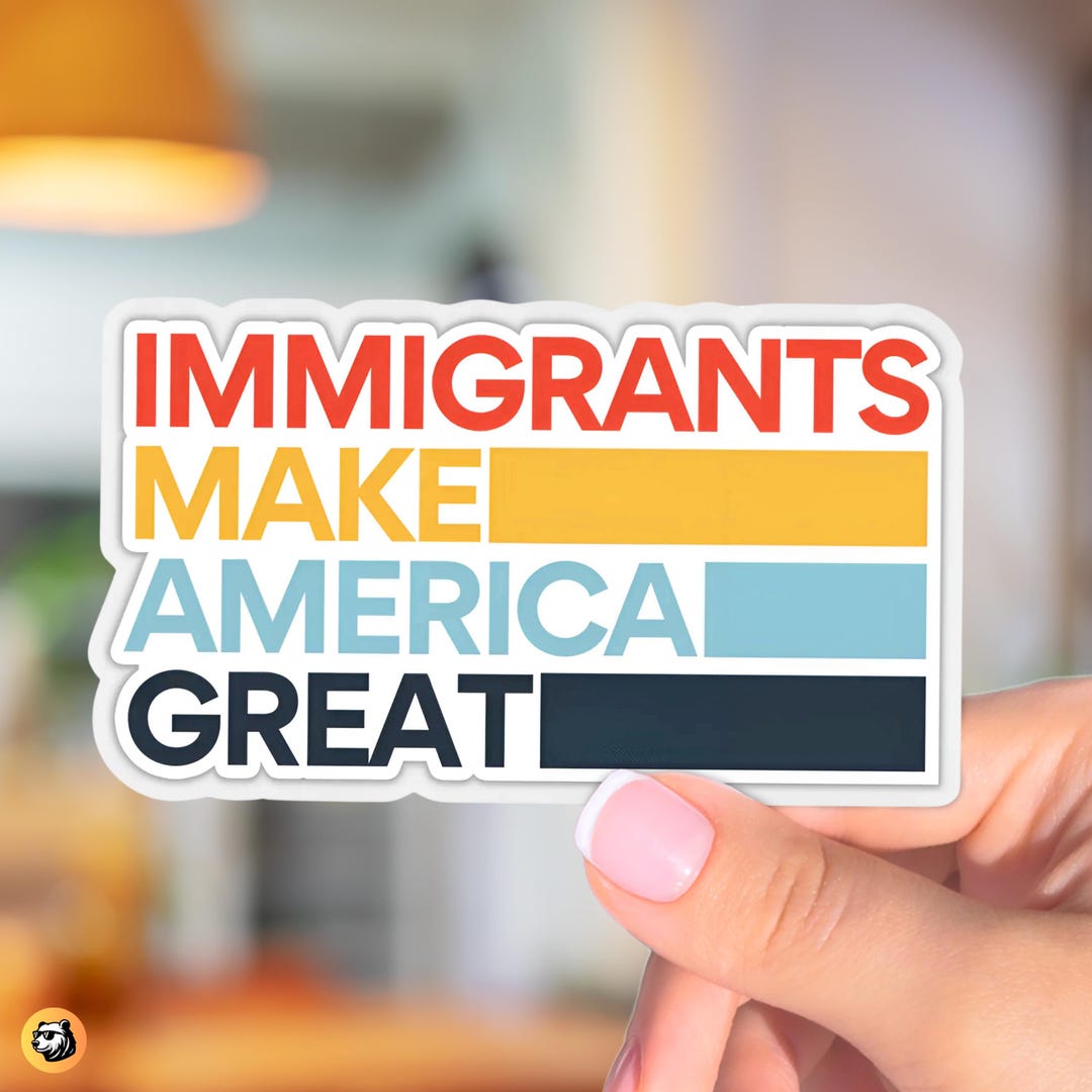 Immigrants Make America Remarkable Vinyl Sticker, Retro Laptop Decal - Etsy